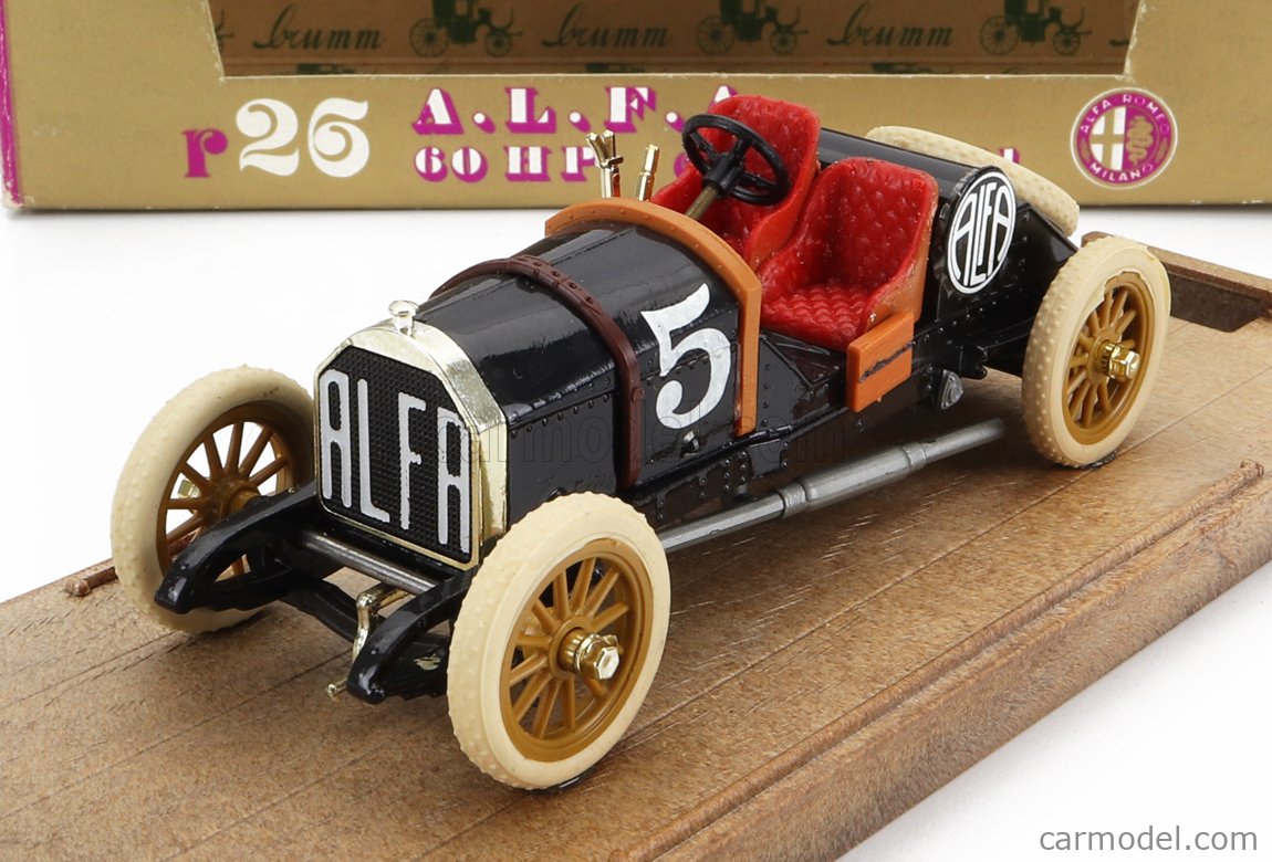 BRUMM R026-OLD Scale 1/43 | ALFA ROMEO 60 HP CORSA N 5 1911 BLACK