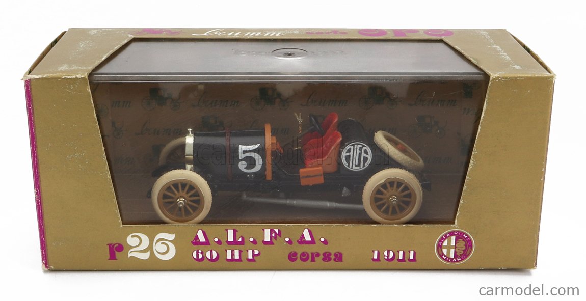 BRUMM R026-OLD Scale 1/43 | ALFA ROMEO 60 HP CORSA N 5 1911 BLACK