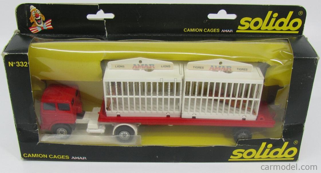 SOLIDO 332 Scale 1/43 | SAVIEM CIRCUS AMAR TRUCK TRANSPORTER TIGER ...
