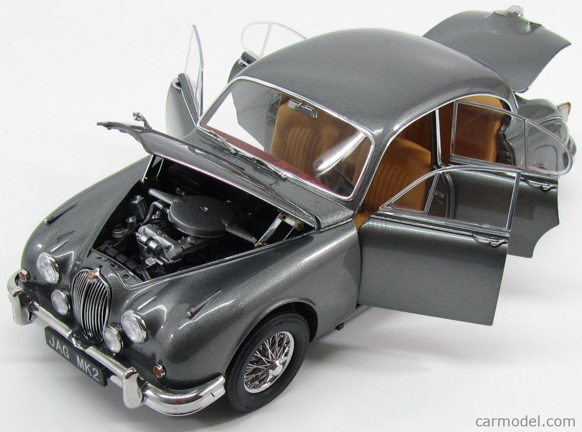PARAGON-MODELS 98323L Echelle 1/18 | JAGUAR MKII 3.8 LHD 1962 GUNMETAL ...
