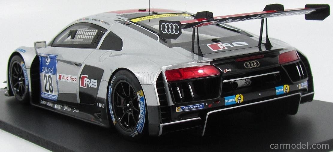 SPARK-MODEL 18SG010 Scale 1/18 | AUDI R8 LMS ULTRA TEAM AUDI SPORT WRT N 28 WINNER 24h ...