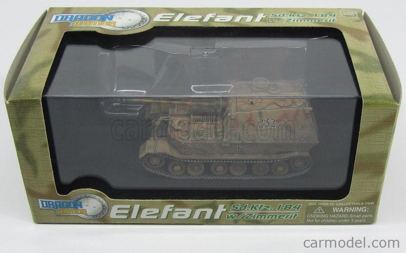 DRAGON ARMOR 60053 Escala 1/72 | SD.KFZ ELEFANT TANK 184 W/ZIMMERIT ...