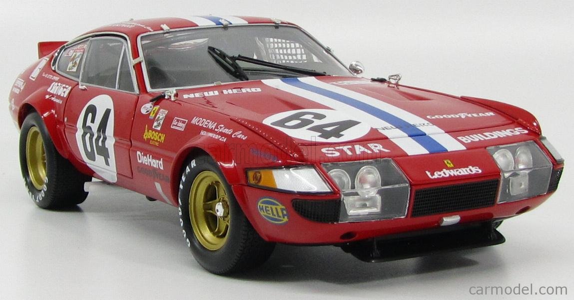 KYOSHO 08165A Scale 1/18 | FERRARI 365 GTB/4 TEAM FERRARI MODENA SPORTS CARS N 64 24h DAYTONA ...