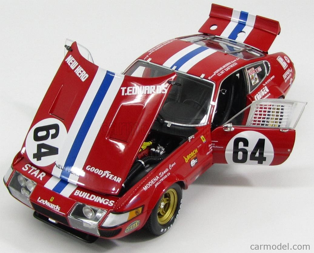 KYOSHO 08165A Scale 1/18 | FERRARI 365 GTB/4 TEAM FERRARI MODENA SPORTS CARS N 64 24h DAYTONA ...