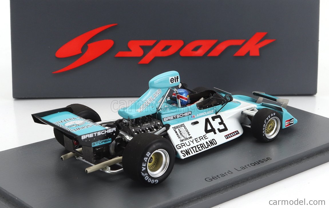 SPARK-MODEL S4783 Scale 1/43 | BRABHAM F1 BT42 N 43 BELGIUM GP 1974 ... SPARK-MODEL S4783 Scale 1/43 | BRABHAM F1 BT42 N 43 BELGIUM GP 1974 ...