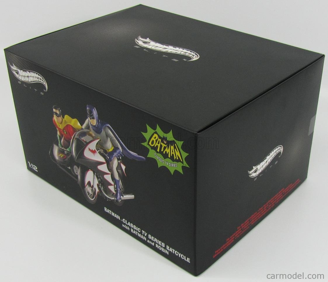 MATTEL HOT WHEELS C.M.C85 Scale 1/12 | BATMAN BATCYCLE & ROBIN SIDECAR ...