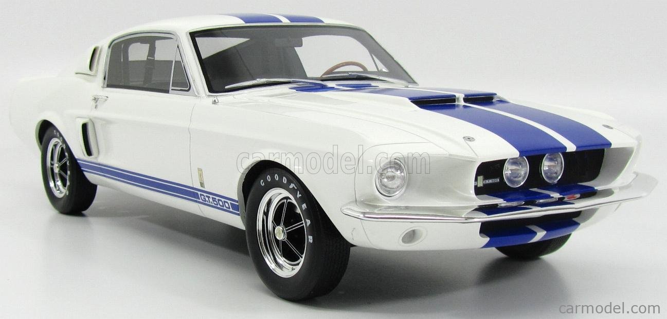 OTTO-MOBILE G022 Scale 1/12 | FORD USA MUSTANG SHELBY GT500 1967 WHITE BLUE