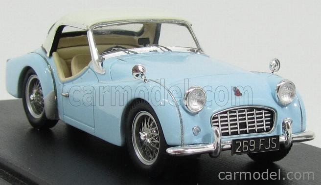 SPARK-MODEL S4946 Scale 1/43 | TRIUMPH TR3 SPIDER HARD-TOP 1956 LIGHT BLUE