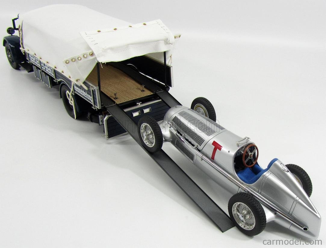 CMC M164 Echelle 1/18 | MERCEDES BENZ LO2750 LKW RENNTRANSPORTER TRUCK ...