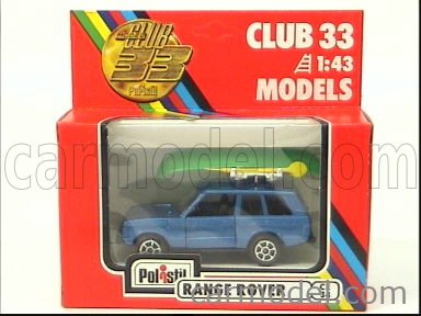 POLITOYS POLISTIL CE34 Masstab: 1/43 | LAND ROVER RANGE WITH CANOE BLUE MET