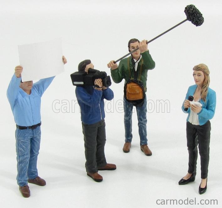 AMERICAN DIORAMA 77476-SET Scale 1/24 | FIGURES SET 4X CAMERA CREW ...