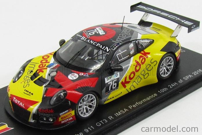 SPARK-MODEL SB130 Scale 1/43 | PORSCHE 911 991 GT3 R KODAK N 76 24h SPA ...