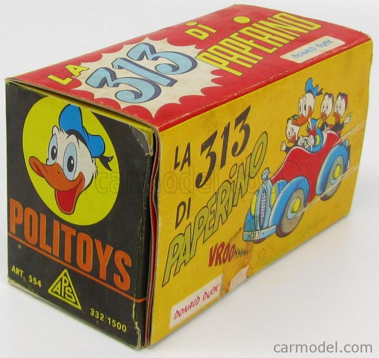 POLITOYS POLISTIL W554 Scale 1/43 | WALT DISNEY 313 AUTO DI PAPERINO ...