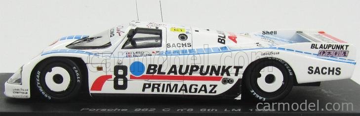 SPARK-MODEL BAM003 Scale 1/43 | PORSCHE 962C 3.0L TURBO TEAM JOEST RACING BLAUPUNKT N 8 24h LE ...