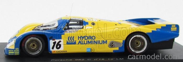 SPARK-MODEL S0954 Scale 1/43 | PORSCHE 962C 3.0L TURBO TEAM BRUN MOTORSPORT N 16 24h LE MANS ...