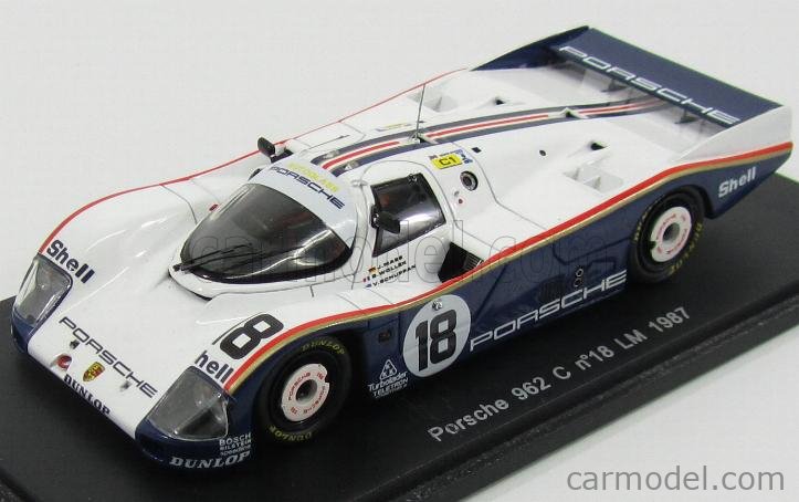 SPARK-MODEL S0943 Scale 1/43 | PORSCHE 962C 3.0L TURBO TEAM ROTHMANS PORSCHE AG N 18 24h LE MANS ...