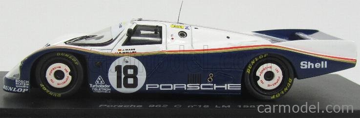 SPARK-MODEL S0943 Scale 1/43 | PORSCHE 962C 3.0L TURBO TEAM ROTHMANS PORSCHE AG N 18 24h LE MANS ...