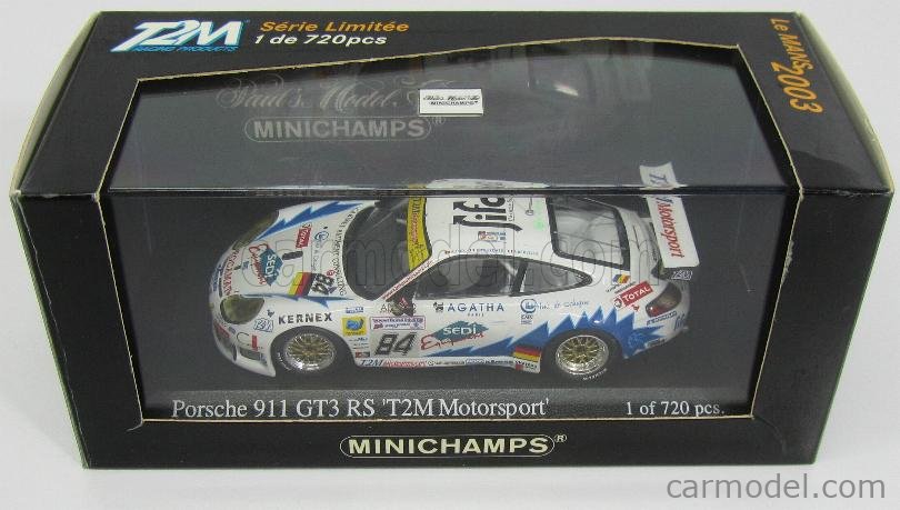 MINICHAMPS 403036984 Echelle 1/43 | PORSCHE 911 996 GT3 RS TEAM T2M MOTORSPORT N 84 24h LE MANS ...