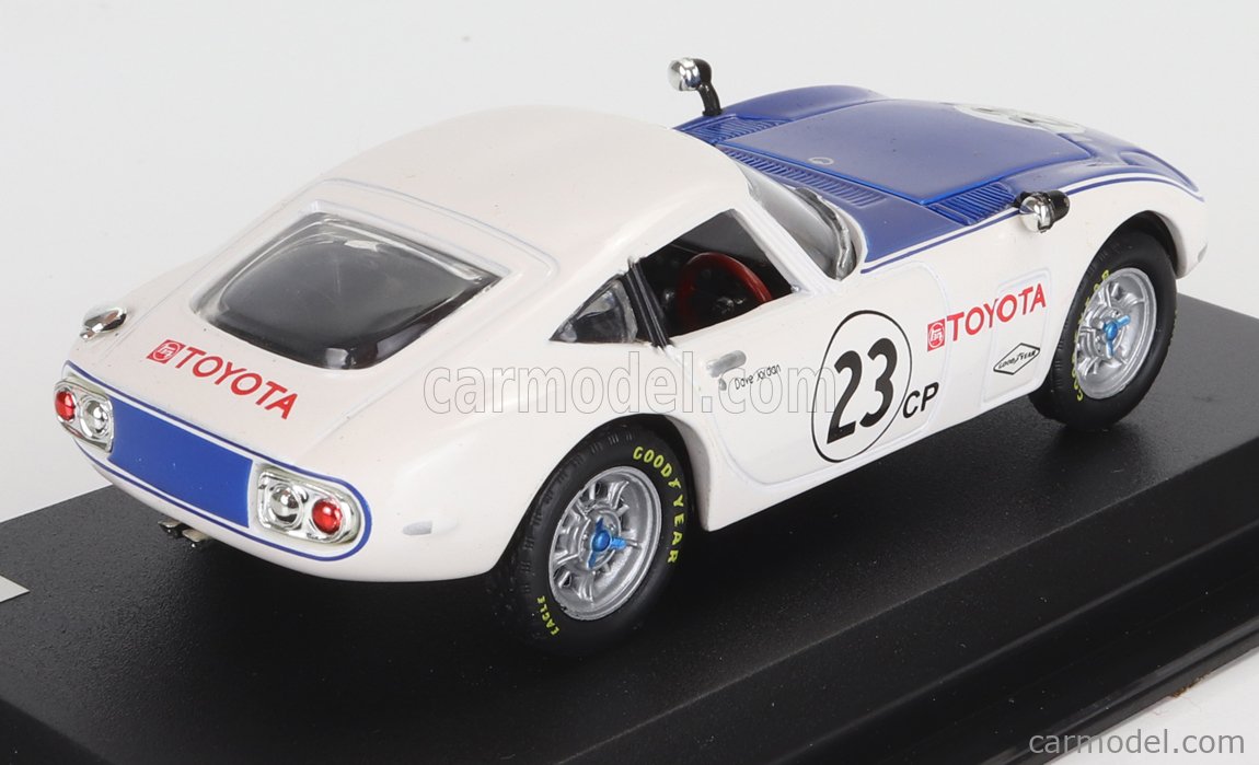 EDICOLA DELPCC073 Scale 1/43 | TOYOTA SHELBY 2000GT N 23 1967 D.JORDAN WHITE BLUE