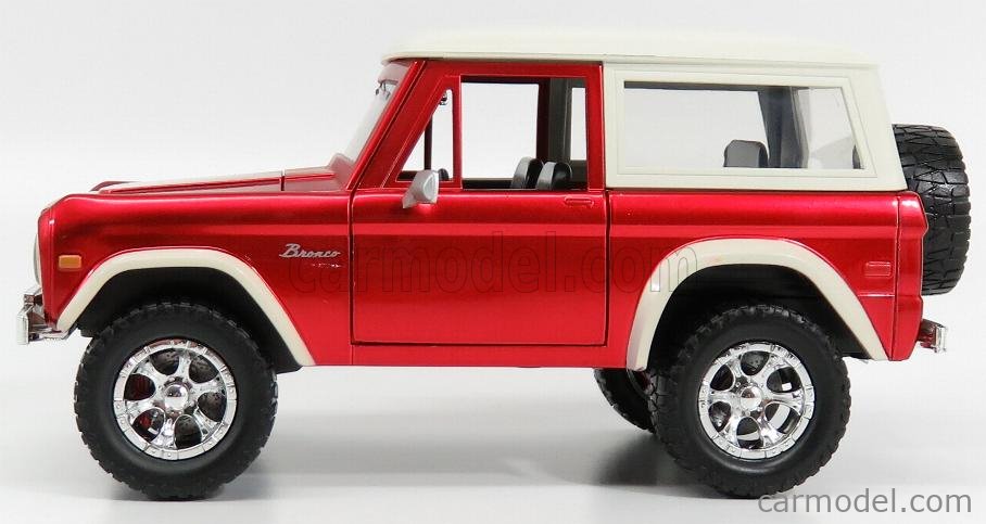 JADA 98280R Escala 1/24 | FORD USA BRONCO 1973 RED MET WHITE