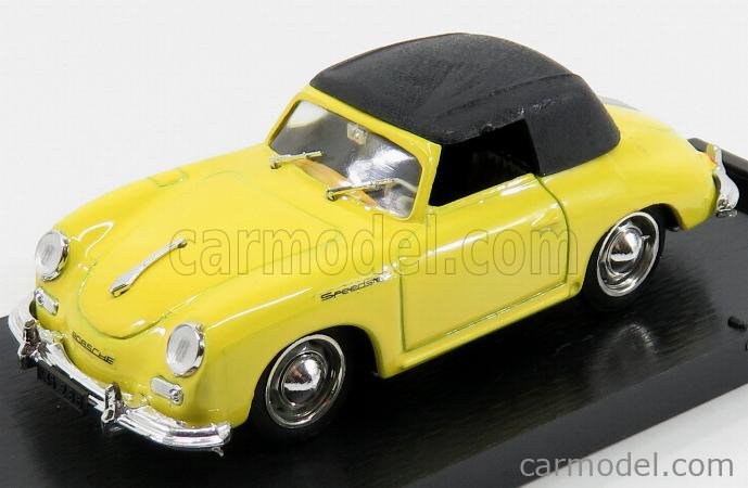 BRUMM R118-OLD Scala 1/43 | PORSCHE 356 SPIDER CLOSED 1950 YELLOW BLACK