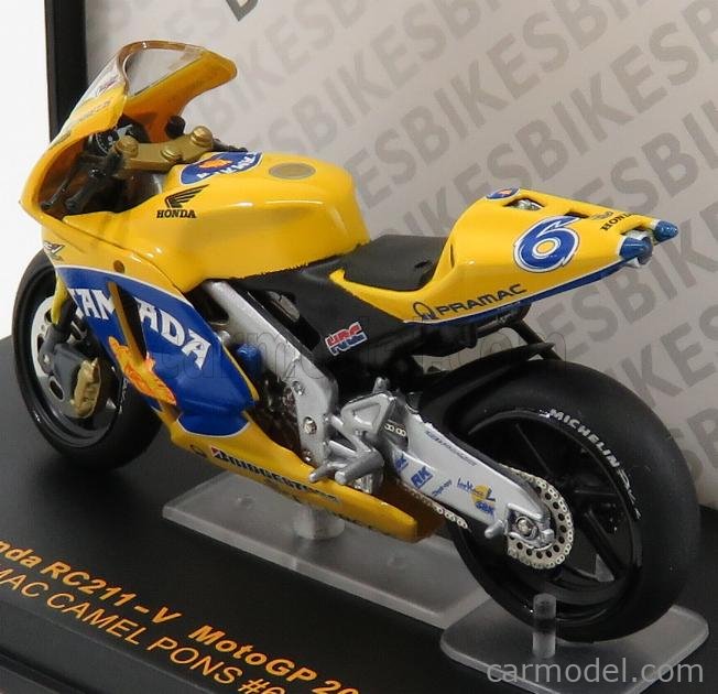 IXO-MODELS RAB087 Масштаб 1/24 | HONDA RC211-V TEAM PRAMAC CAMEL PONS N 6 SEASON MOTOGP 2004 M ...