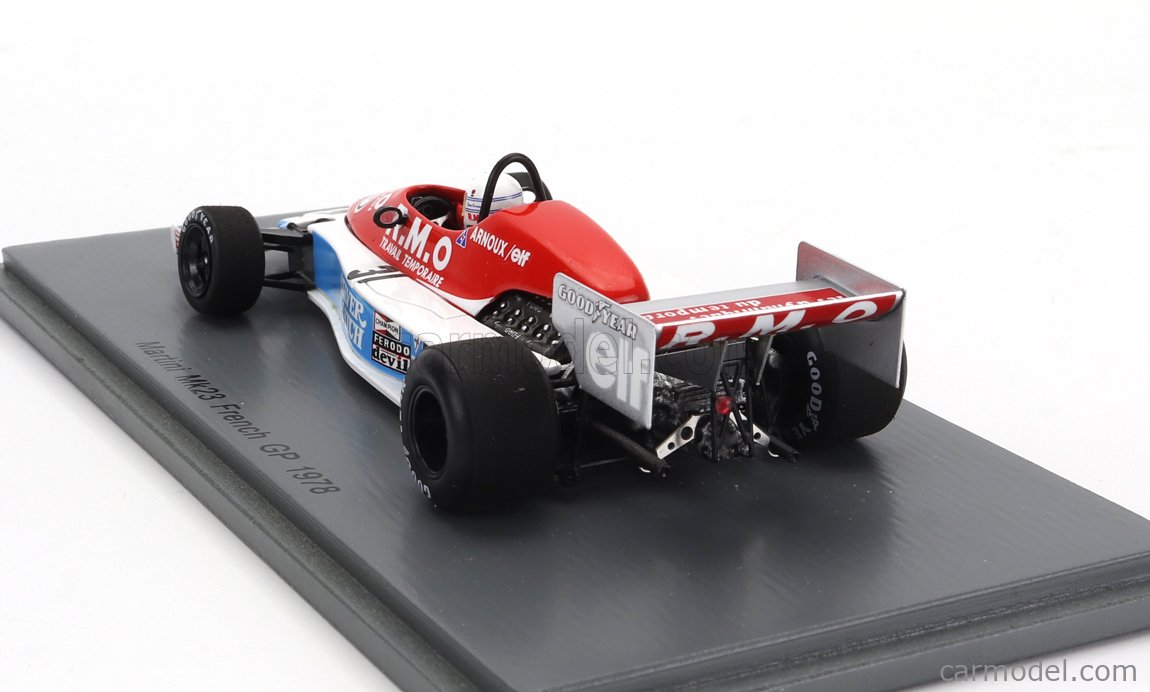 SPARK-MODEL S4838 Escala 1/43 | MARTINI F1 MK23 N 31 FRENCH GP 1978 RENE ARNOUX RED BLUE WHITE