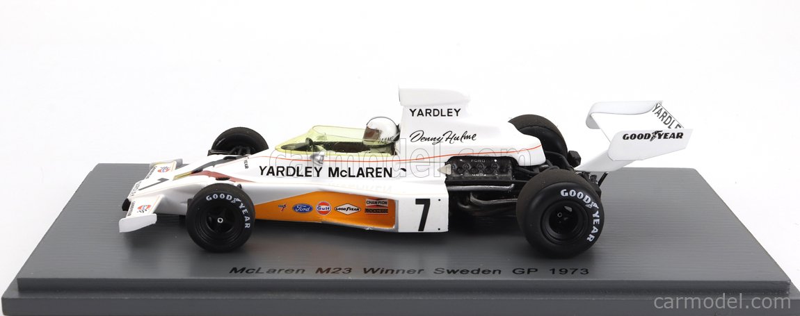 SPARK-MODEL S5392 Scale 1/43 | McLAREN F1 M23 N 7 WINNER SWEDEN GP 1973 ...