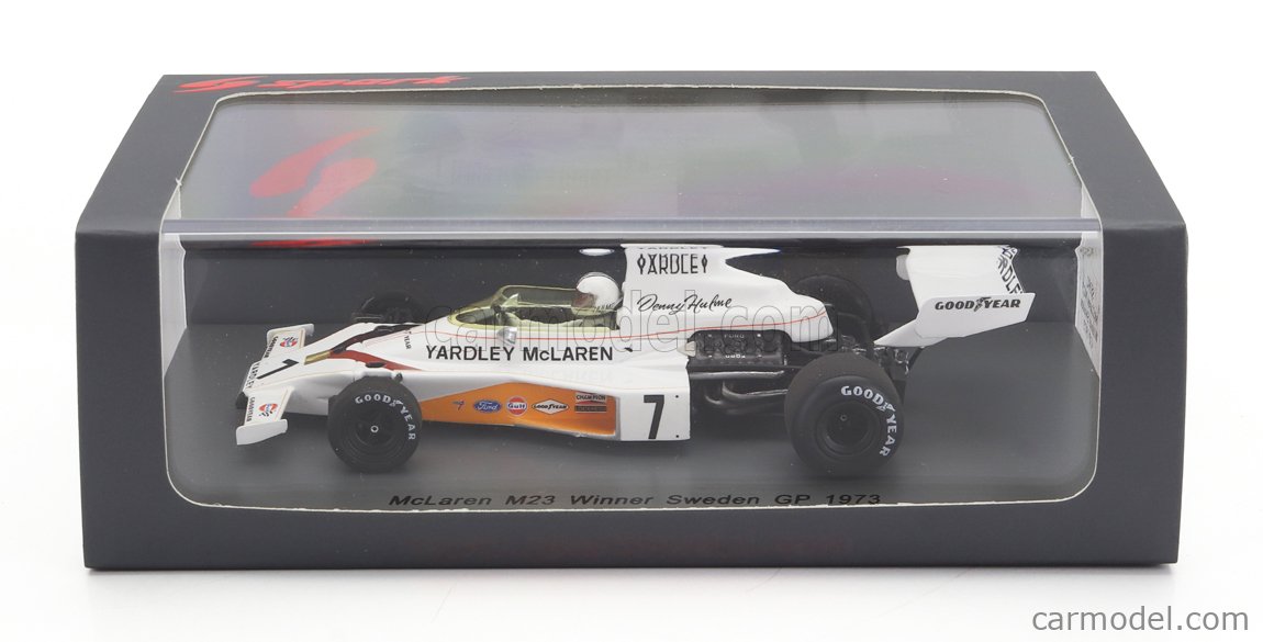 SPARK-MODEL S5392 Scale 1/43 | McLAREN F1 M23 N 7 WINNER SWEDEN GP 1973 ...