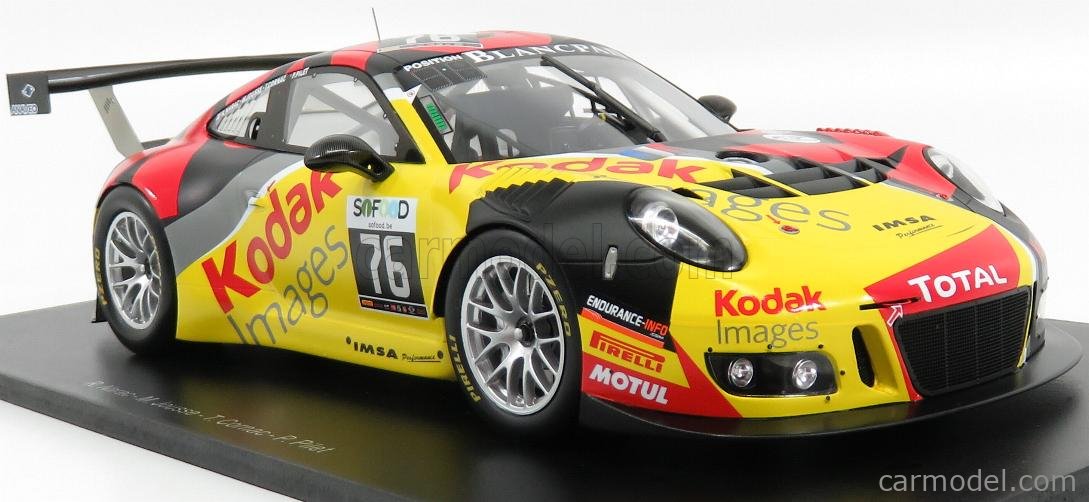SPARK-MODEL 18SB003 Echelle 1/18 | PORSCHE 911 991 GT3 R KODAK N 76 24h ...