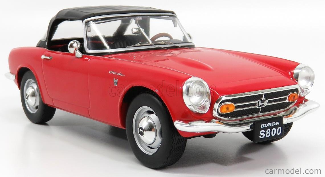 TRIPLE9 T9-1800190 Scale 1/18 | HONDA S800 SPIDER SOFT-TOP CLOSED 1966 RED