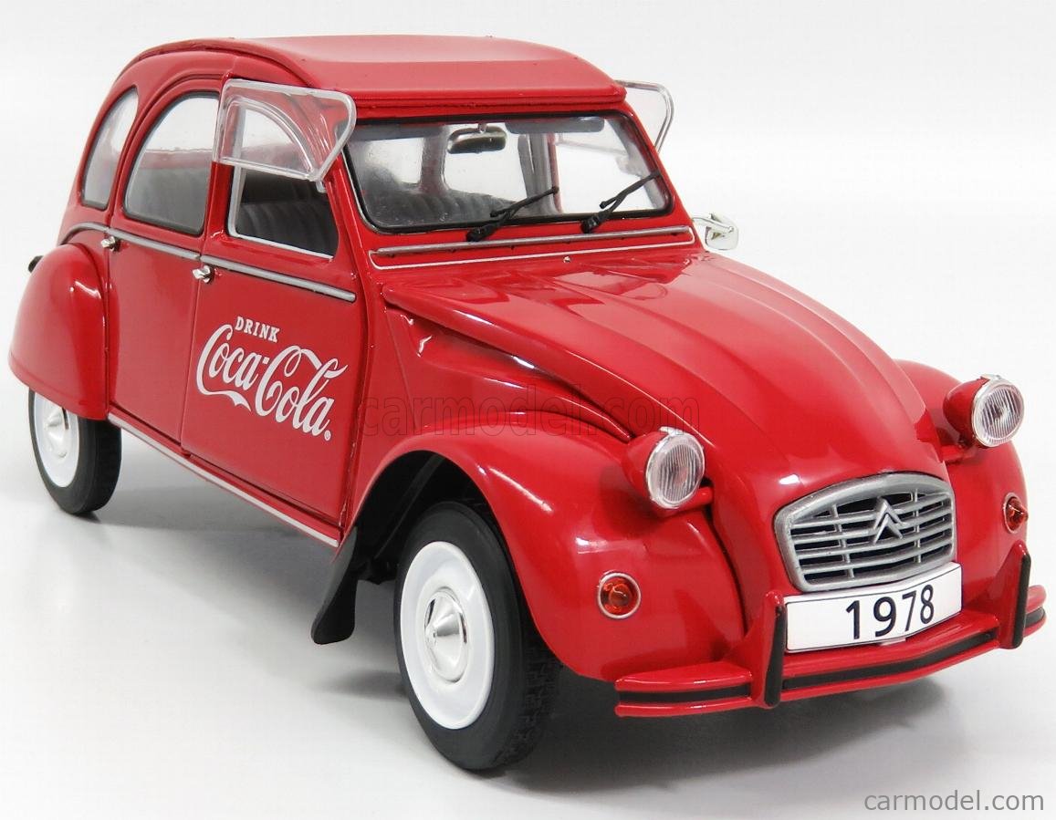 SOLIDO 1850008 Scale 1/18 | CITROEN 2CV COCA-COLA 1978 RED WHITE