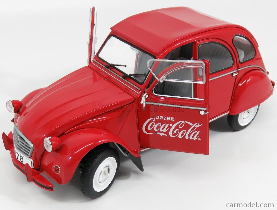 SOLIDO 1850008 Escala 1/18 | CITROEN 2CV COCA-COLA 1978 RED WHITE