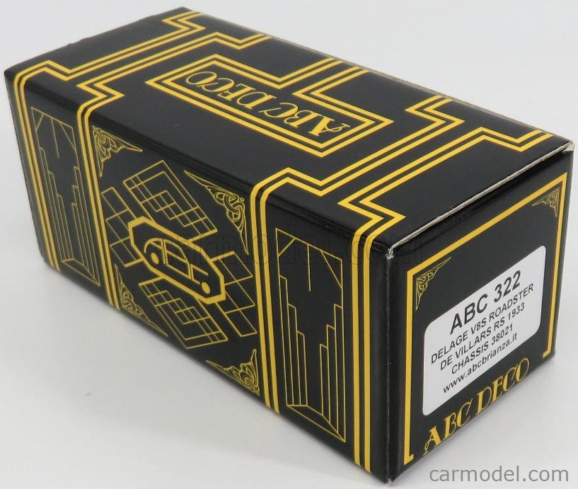 ABC ABC322 Echelle 1/43 | DELAGE V8S SPIDER ROADSTER ch.38021 DE VILLARS RS OPEN 1933 WHITE