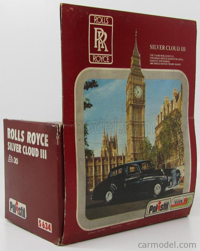 POLITOYS POLISTIL S34 Scale 1/25 | ROLLS ROYCE SILVER CLOUD III 1955 BLACK