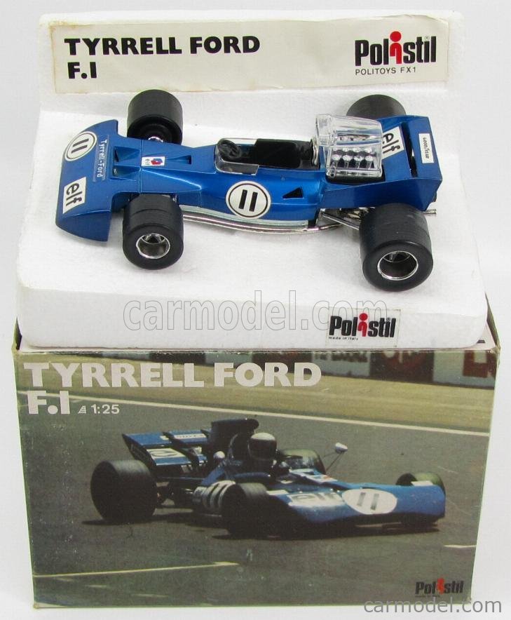 POLITOYS POLISTIL FX1 Scale 1/25 | TYRRELL FORD F1 N 11 ELF BLUE MET