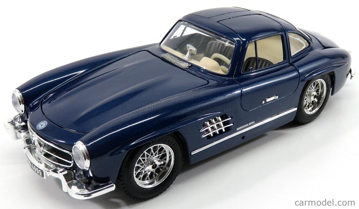 BURAGO 3015 Escala 1/18 | MERCEDES BENZ 300SL COUPE (W198) 1954 BLUE MET