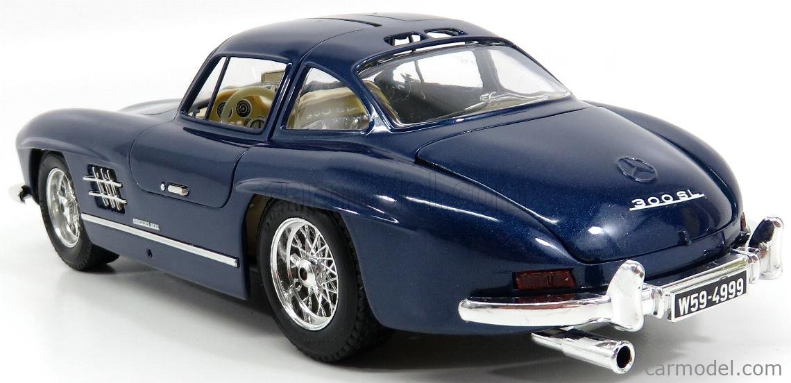 BURAGO 3015 Escala 1/18 | MERCEDES BENZ 300SL COUPE (W198) 1954 BLUE MET