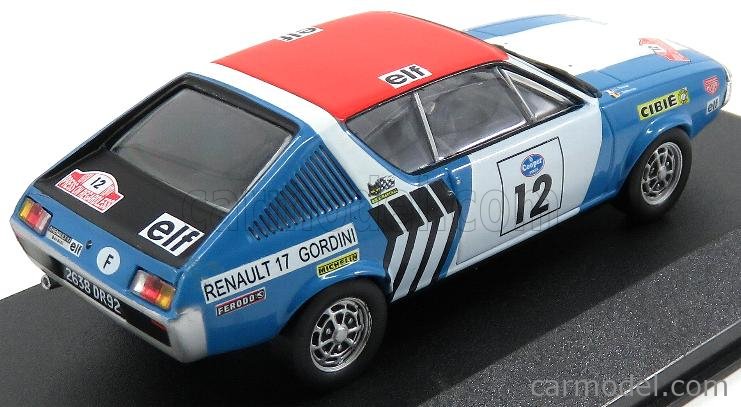 EDICOLA 2235015 Scala 1/43 | RENAULT R17 GORDINI N 12 WINNER RALLY ...