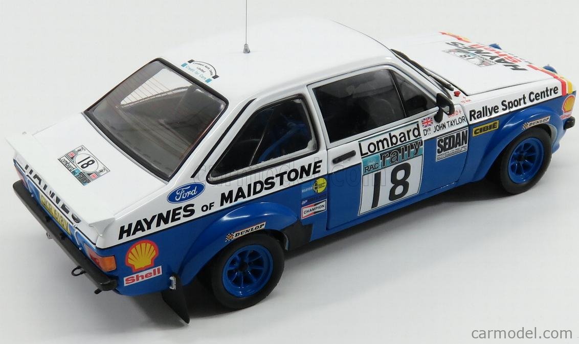 SUN-STAR 04496R Scale 1/18 | FORD ENGLAND ESCORT RS1800 N 18 RALLY RAC ...