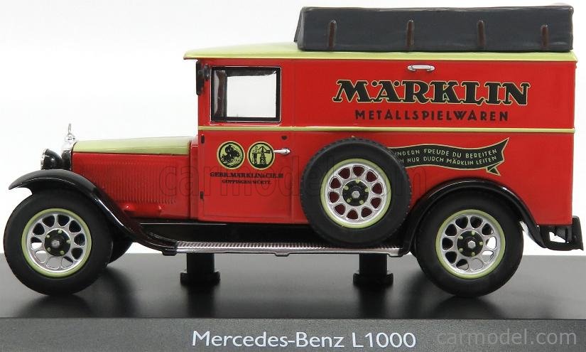 SCHUCO 450292800 Scale 1/43 | MERCEDES BENZ L1000 VAN MARKLIN 1929 RED ...