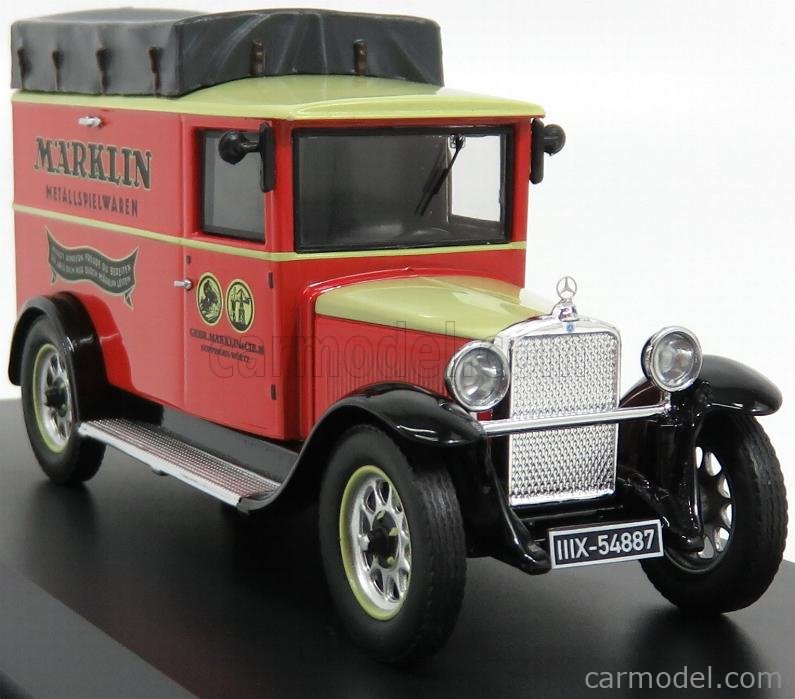 SCHUCO 450292800 Scale 1/43 | MERCEDES BENZ L1000 VAN MARKLIN 1929 RED ...