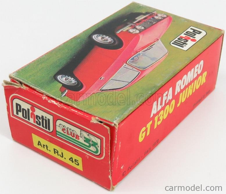 POLITOYS POLISTIL RJ45 Scale 1/55 | ALFA ROMEO GIULIA GT 1300 JUNIOR ORANGE