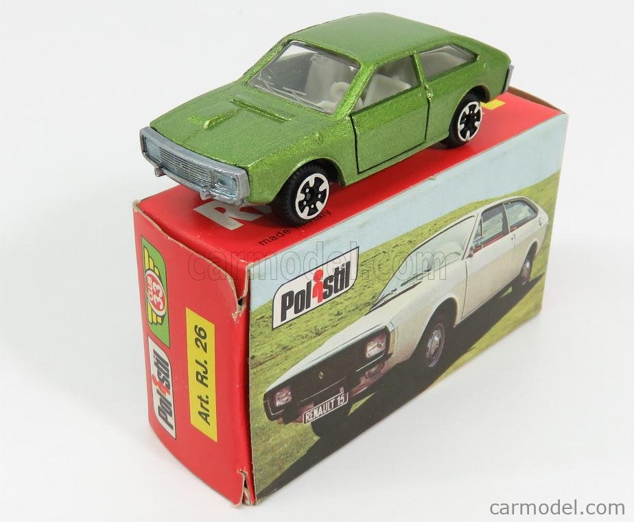 POLITOYS POLISTIL RJ26 Scale 1/55 | RENAULT R15TL GREEN MET