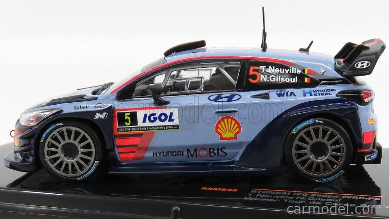 IXO-MODELS RAM645 Masstab: 1/43 | HYUNDAI i20 WRC COUPE N 5 WINNER RALLY TOUR DE CORSE 2017 T ...