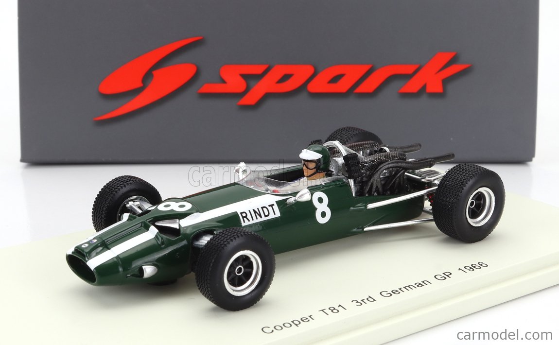 SPARK-MODEL S5291 Echelle 1/43 | COOPER F1 T81 N 8 3rd GERMAN GP 1966 ...