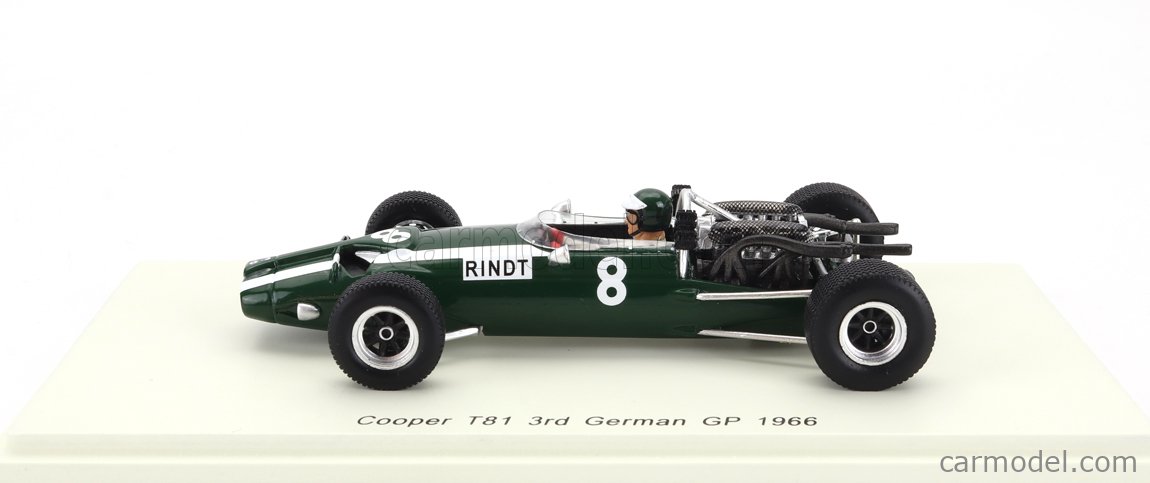 SPARK-MODEL S5291 Scale 1/43 | COOPER F1 T81 N 8 3rd GERMAN GP 1966 ...