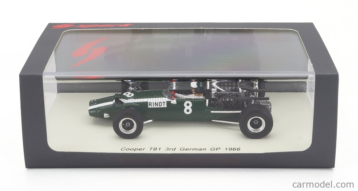 SPARK-MODEL S5291 Echelle 1/43 | COOPER F1 T81 N 8 3rd GERMAN GP 1966 ...