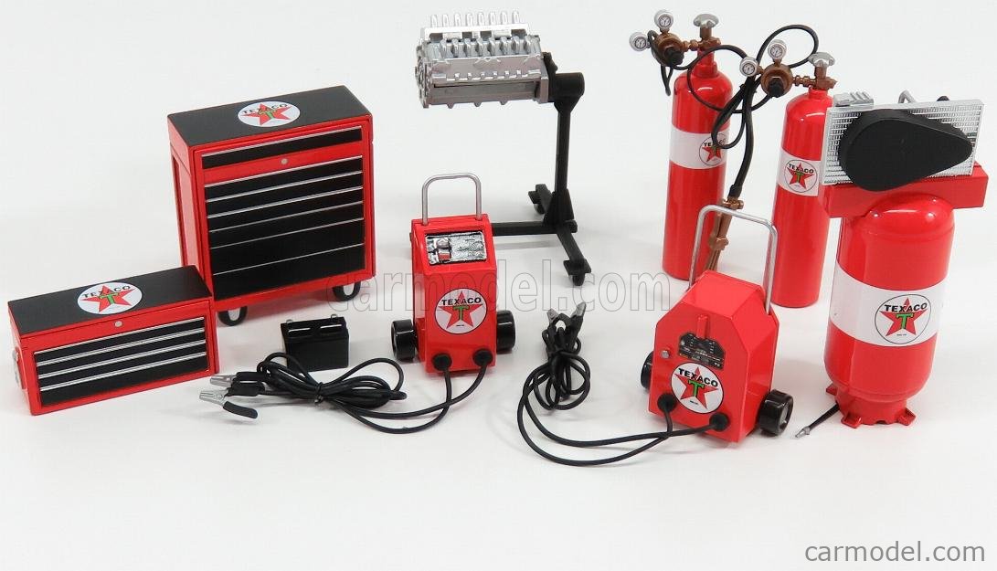 GMP 18870 Scale 1/18 | ACCESSORIES SET OFFICINA GARAGE TEXACO RED