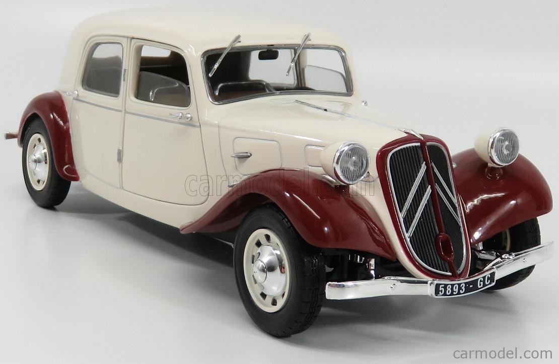 SOLIDO 1800901 Scale 1/18 | CITROEN 11CV TRACTION 1938 CREAM RED